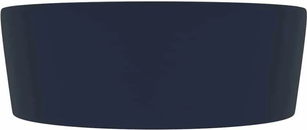 Luxusní umyvadlo přepad matné tmavě modré 36 x 13 cm keramické 147034