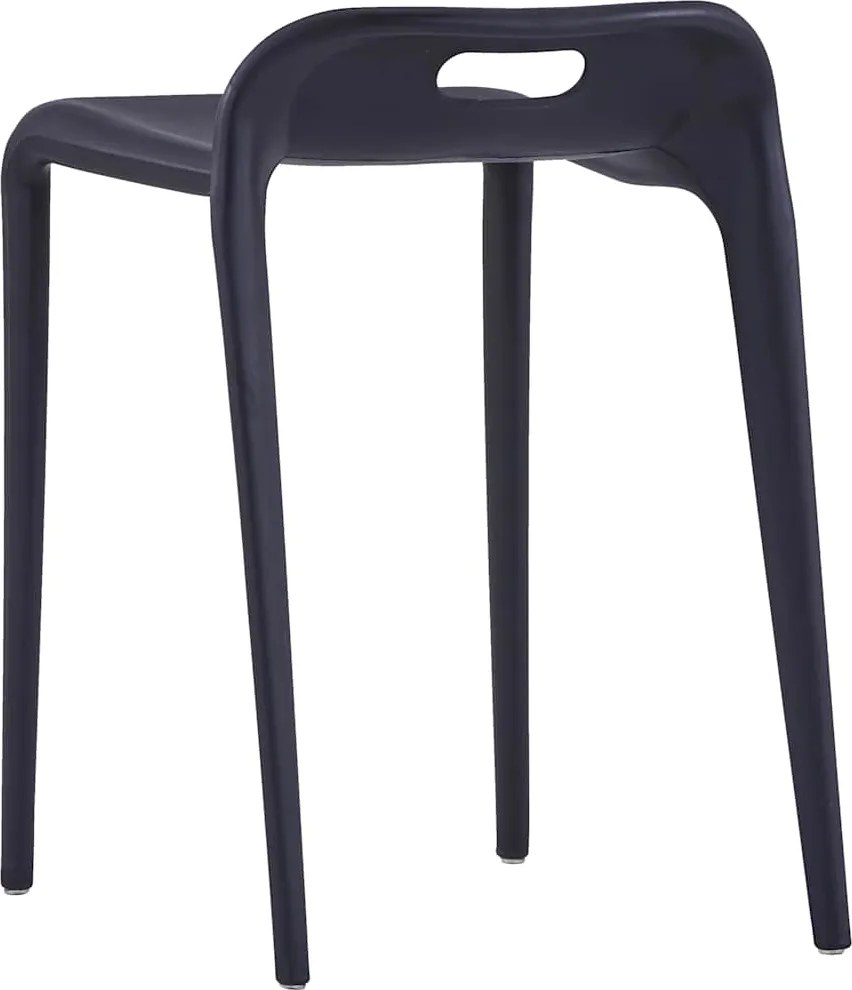 Stohovatelné stoličky 4 ks černé plast 247281