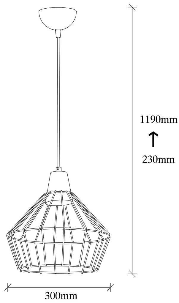 OPVIQ Závěsné osvětlení WIRE černé 584TTM1162
