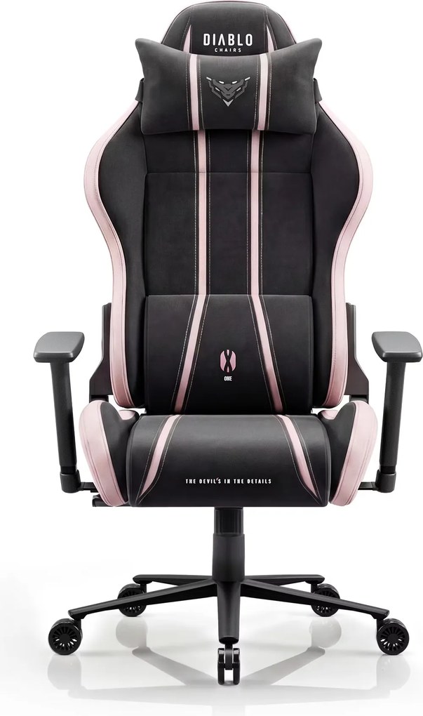 Látková herní židle černý-růžový Normal Size: Diablo X-One 2.0 Akira Pink