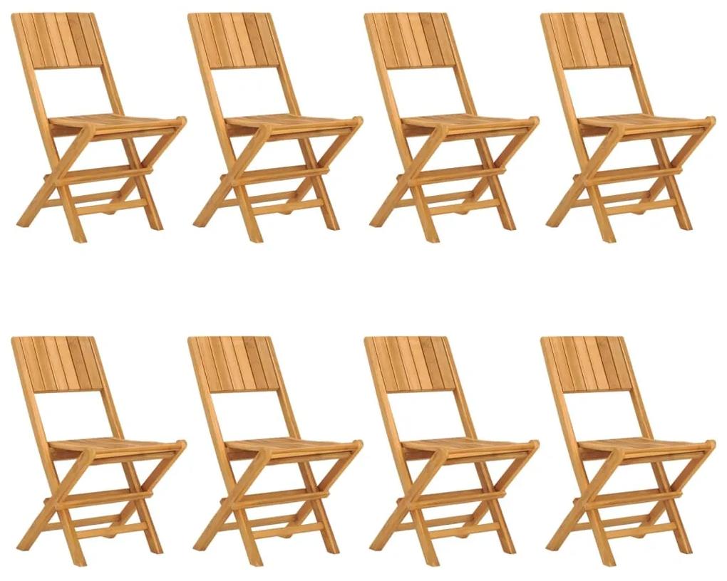 vidaXL Skládací zahradní židle 8 ks 47x61x90 cm masivní teakové dřevo