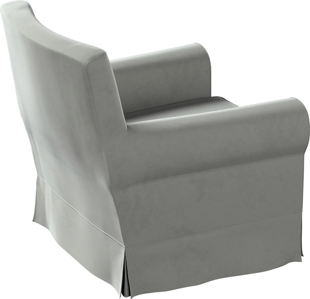 Potah na křeslo IKEA Ektorp Jennylund barva šedá látka lesklé, sametová