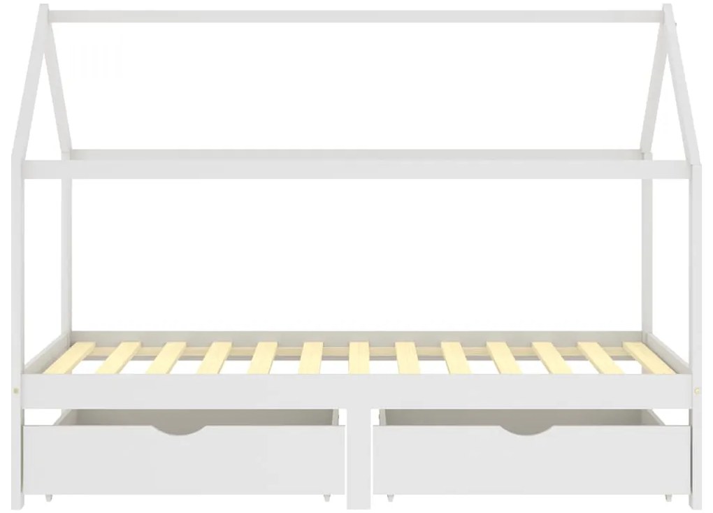 vidaXL Marketos Rám dětské postele se zásuvkami bílý masivní borovice 90x200 cm