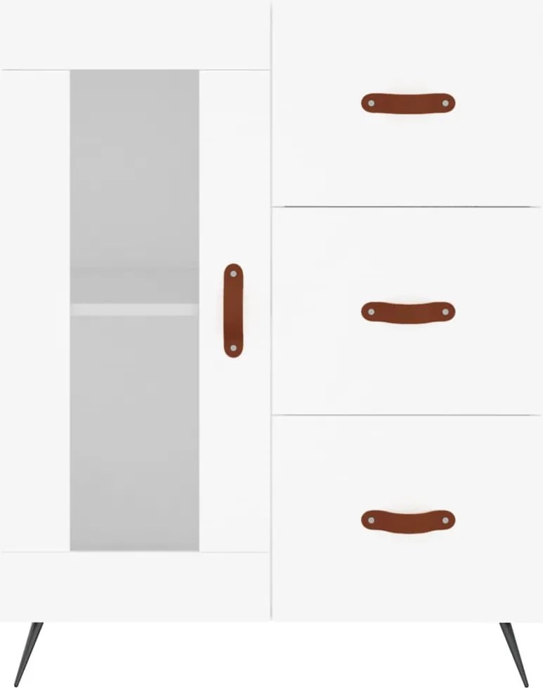 Skříň highboard bílá 69,5 x 34 x 180 cm kompozitní dřevo 3189477
