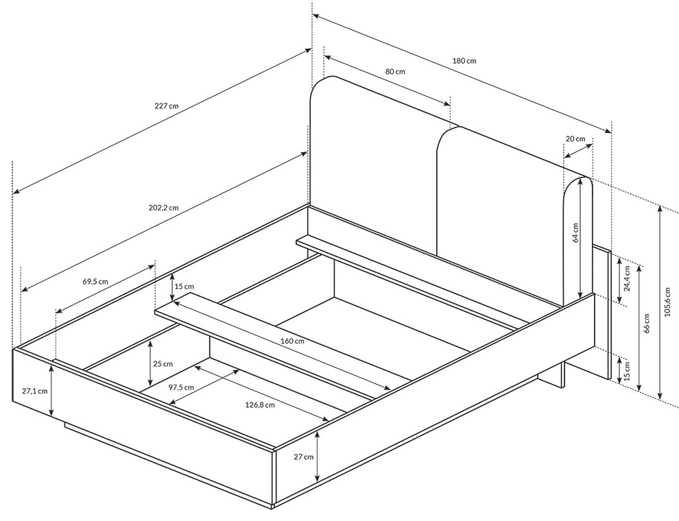 Ložnice NEST | 4 díly | artisan/antracit