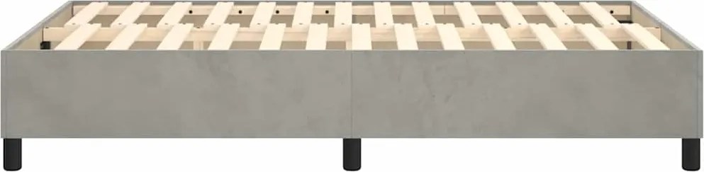 Rám postele s boxspringem světle šedá 120 x 200 cm samet 3121108