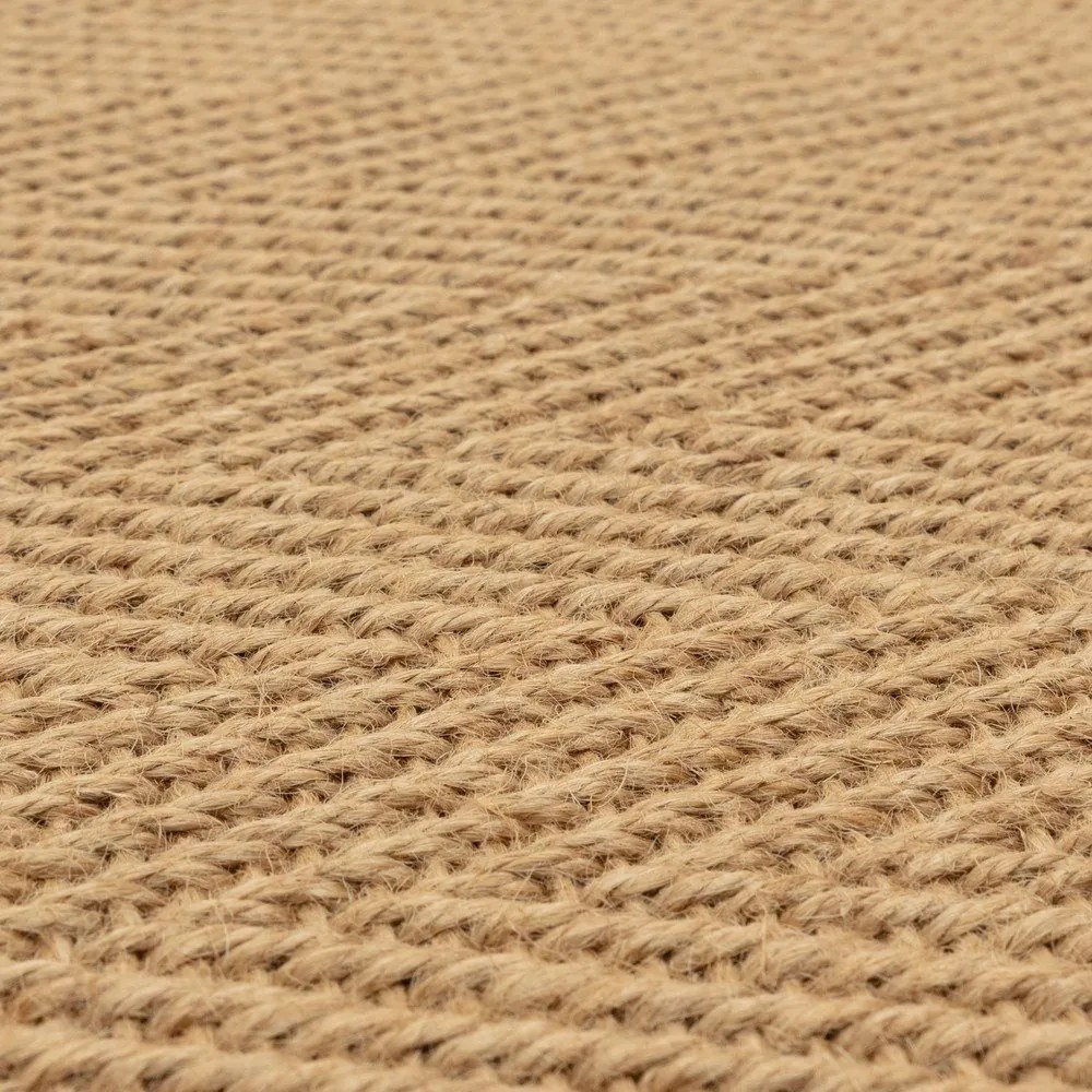 Oboustranný/ručně tkaný jutový koberec v přírodní barvě 200x290 cm Bordo Herringbone Linen – Asiatic Carpets