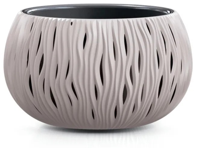 PROSPERPLAST Květináč - SANDY BOWL Průměr: 23,8 cm, Barva: mocca