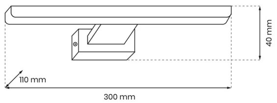 LED Koupelnové nástěnné svítidlo SHINE LED/7W/230V 30 cm IP44 lesklý chrom