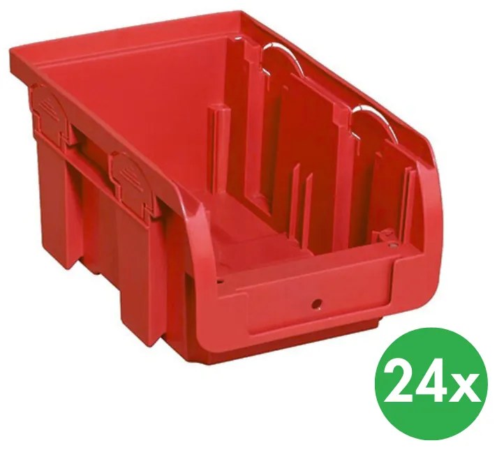 Plastový box COMPACT, 102 x 160 x 75 mm, červený