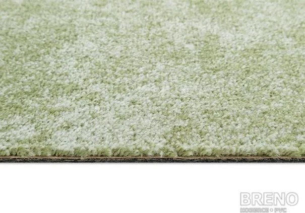 Breno Metrážový koberec SERENADE 611 (Ecoluxe) pistáciově zelený melír s leskem, šíře 300 cm, Zelená