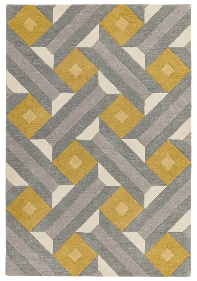 Šedo-žlutý koberec Asiatic Carpets Motif, 160 x 230 cm