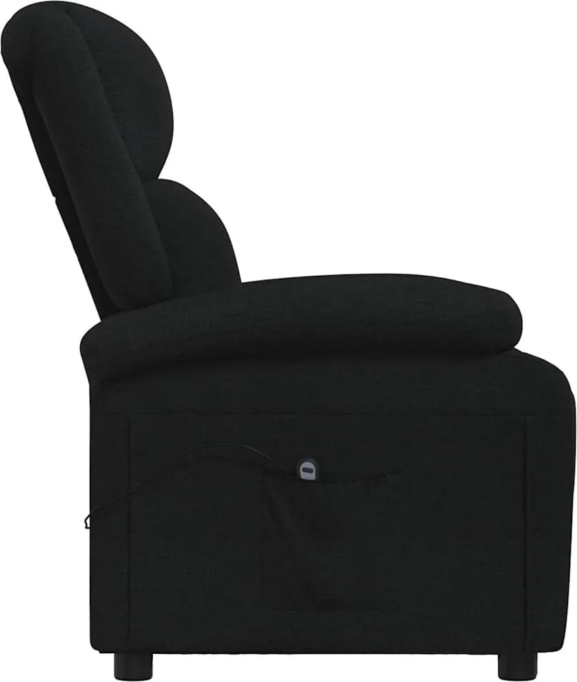 Elektrické polohovací křeslo černé textil 3098355