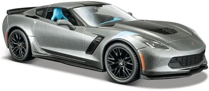 Kovový model maisto 2017 corvette grand sport, metal šedá