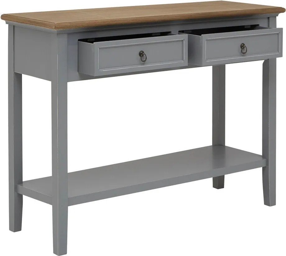 Šedý konzolový stolek z masivu pavlovnie 34,5x99 cm Henley – Premier Housewares