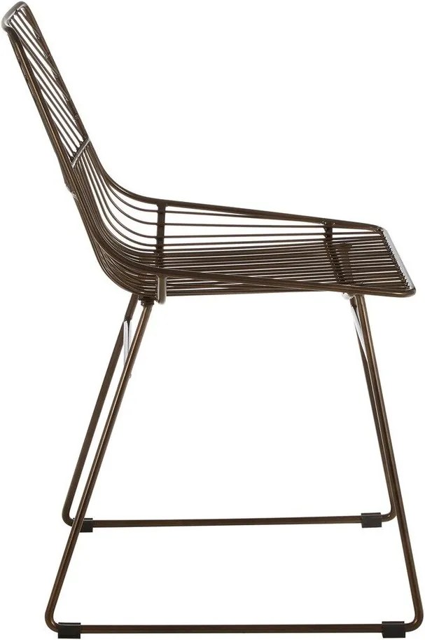 Kovová jídelní židle v bronzové barvě District – Premier Housewares