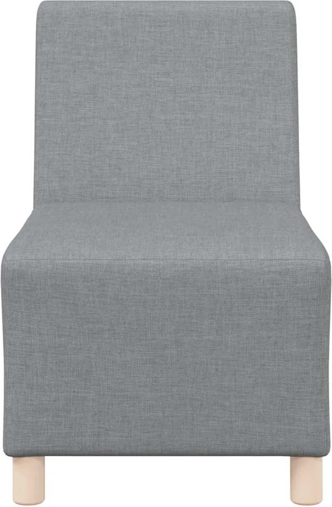 Modulová sedačka bez opěradel 3 ks Světle šedá textil 3399792