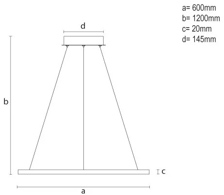LED Stmívatelný lustr na lanku LED/32W/230V 3000-6500K pr. 60 cm + DO
