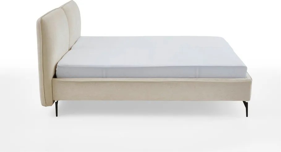 Slonovinová čalouněná dvoulůžková postel bez roštu 180x200 cm Infinity – Meise Möbel