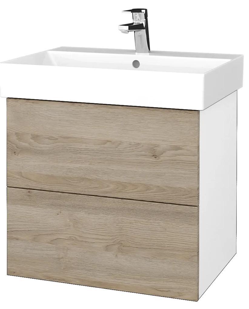 Dřevojas Koupelnová skříň VARIANTE SZZ2 60 Varianta: N01 Bílá lesk / L01 Bílá vysoký lesk