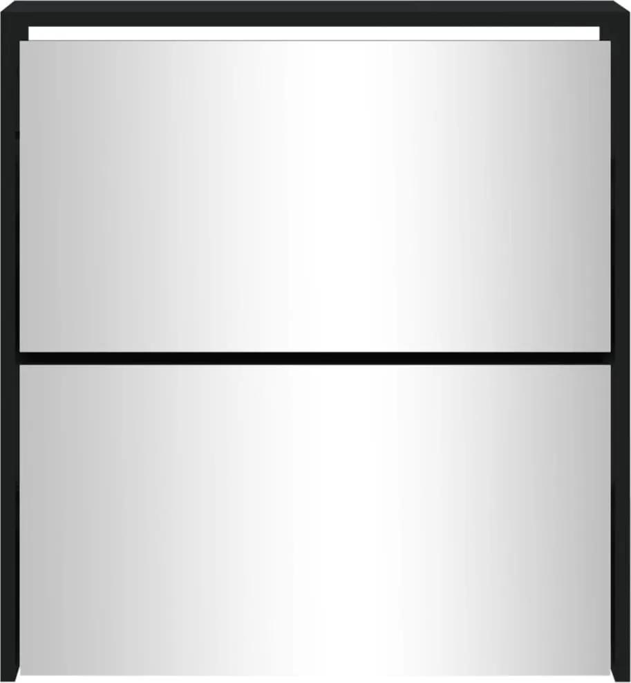 vidaXL Botník se zrcadlem 2patrový 63 x 17 x 67 cm [342629] Barva: Bílá