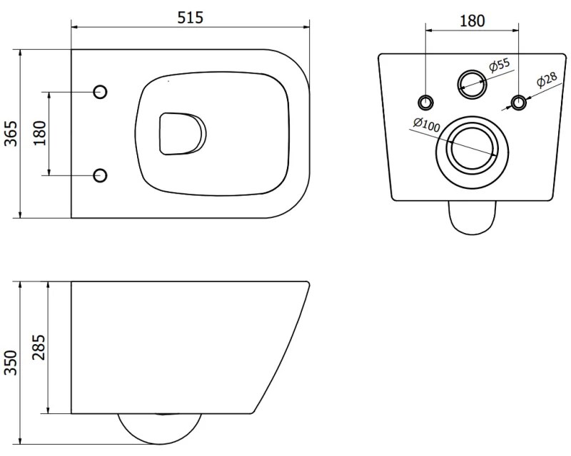 Mexen Madox WC mísa Rimless s pomalu padající deskou slim, duroplast, Světle matová šedá - 30154061