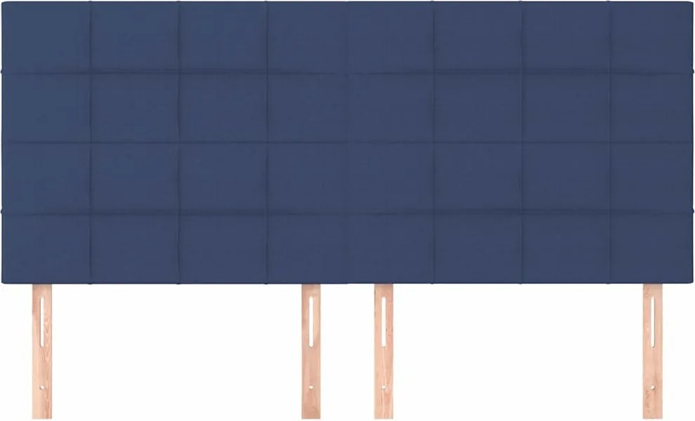 Čelo postele modré 180x5x118/128 cm látkové 3116352