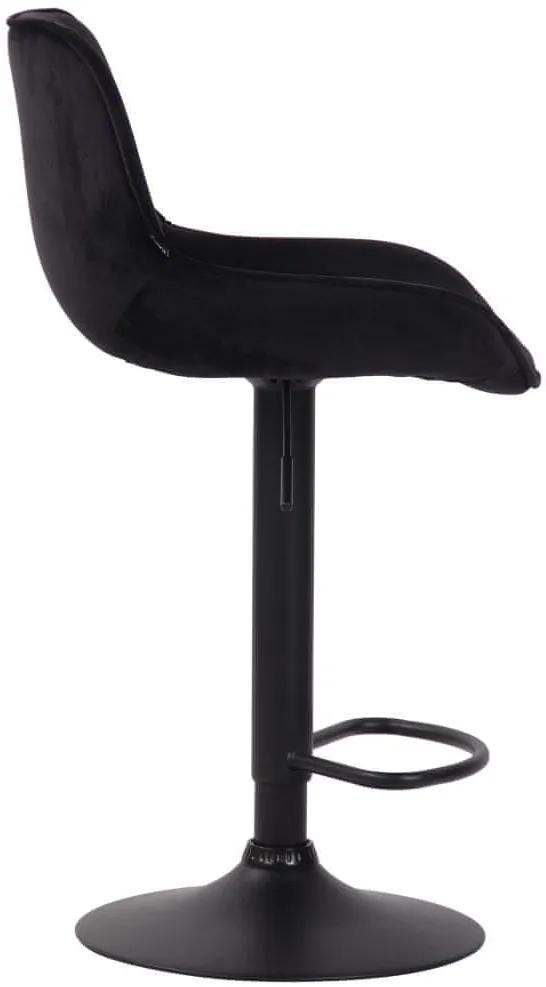 Bhm germany Barová židle Lentini, samet, černá / černá