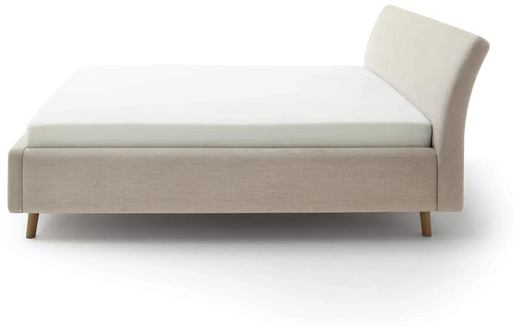 Čalouněná postel lemina s úložným prostorem 180 x 200 cm béžová MUZZA