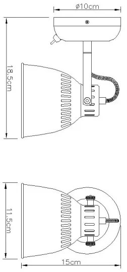 Globo 54651-1 - Nástěnné bodové svítidlo HERNAN 1xE14/40W/230V