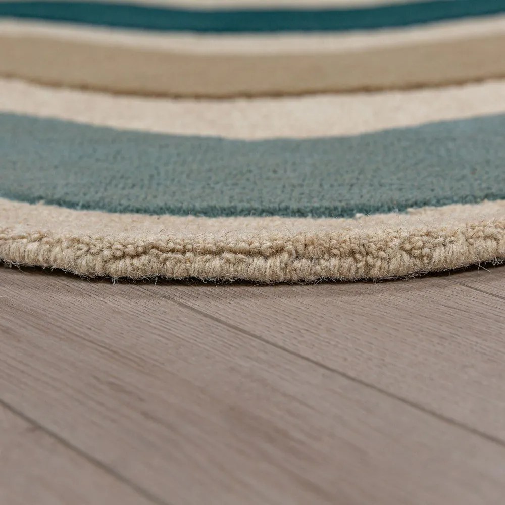 Modrý ručně tkaný vlněný koberec 200x290 cm Cascade Wool – Flair Rugs