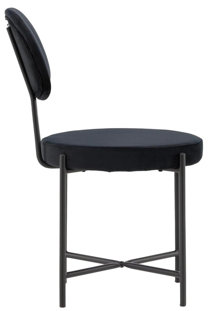 Jídelní židle Stella, 2ks, černá, 60x50x89