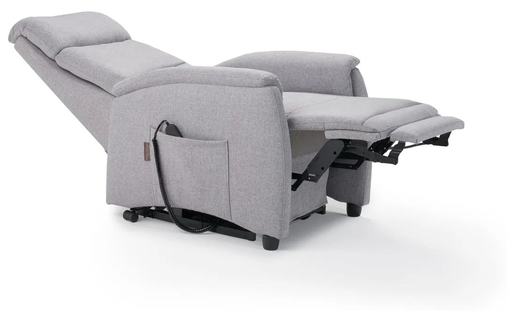 Pregio Italia sofa&relax Luxusní polohovací křeslo Sally Provedení: El. polohovací křeslo + odnímatelné područky + stolek, Vzorník látek: tekno fibra 25 green