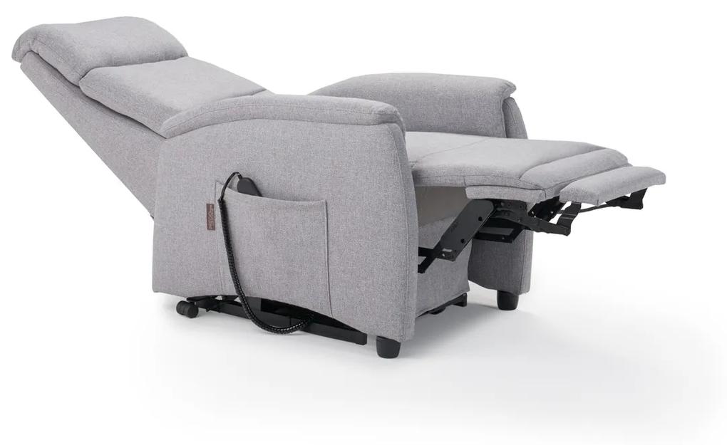 Pregio Italia sofa&relax Luxusní polohovací křeslo Sally Provedení: El. polohovací křeslo + odnímatelné područky + stolek, Vzorník látek: tekno fibra 30 red