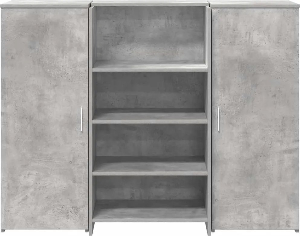Recepční stůl betonově šedý 135x50x103,5 cm kompozitní dřevo 3324190