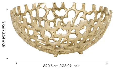 Eglo 427498 - Dekorační podnos KIMITSU pr. 20,5 cm zlatá
