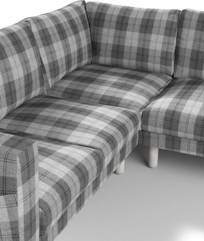 Potah na pohovku IKEA Norsborg rohová 4-místná barva šedá látka pletený vzor, vzorované