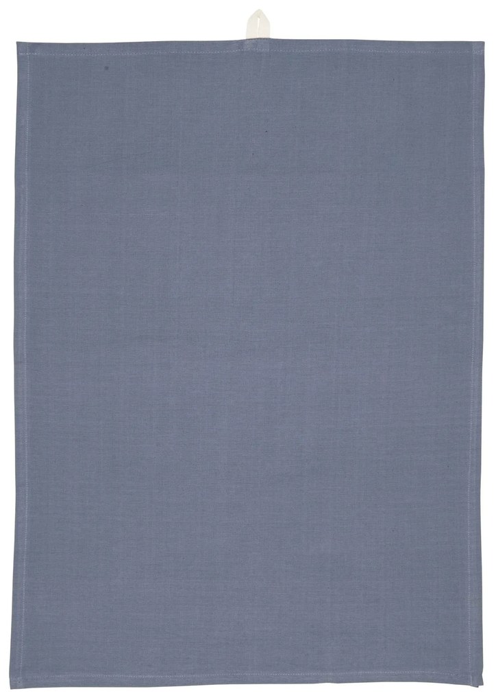 IB LAURSEN Bavlněná utěrka Sofus Plain Blue 50 x 70 cm, modrá barva, textil