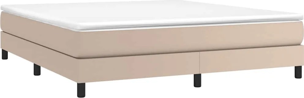 Box spring postel s matrací cappuccino 160x200 cm umělá kůže 3144272
