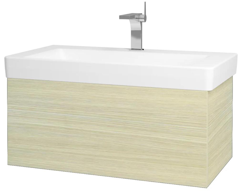 Dřevojas Koupelnová skříň VARIANTE SZZ 85 Varianta: N01 Bílá lesk / D01 Beton
