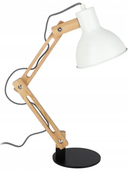 Stolní lampa 1xE27/40W/230V bílá/černá