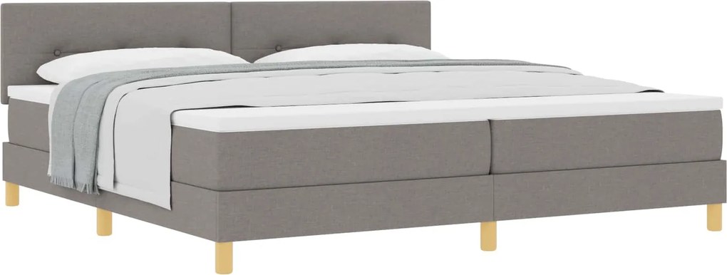 Postel s boxspringem s polštářem Taupe 200 x 200 cm textil 3338948