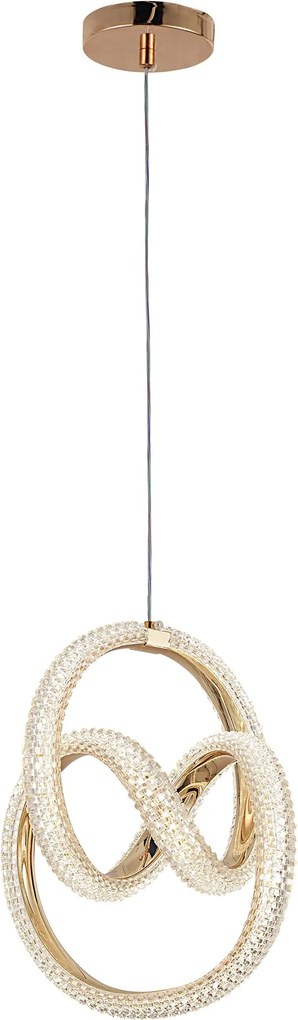 Toolight Toolight, LED závěsné svítidlo 24W, 4000K, G068-CP, zlatá, OSW-08665