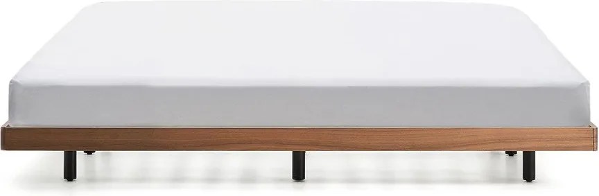 Hnědá dvoulůžková postel z březového dřeva bez čela s roštem 180x200 cm Norlen – Kave Home