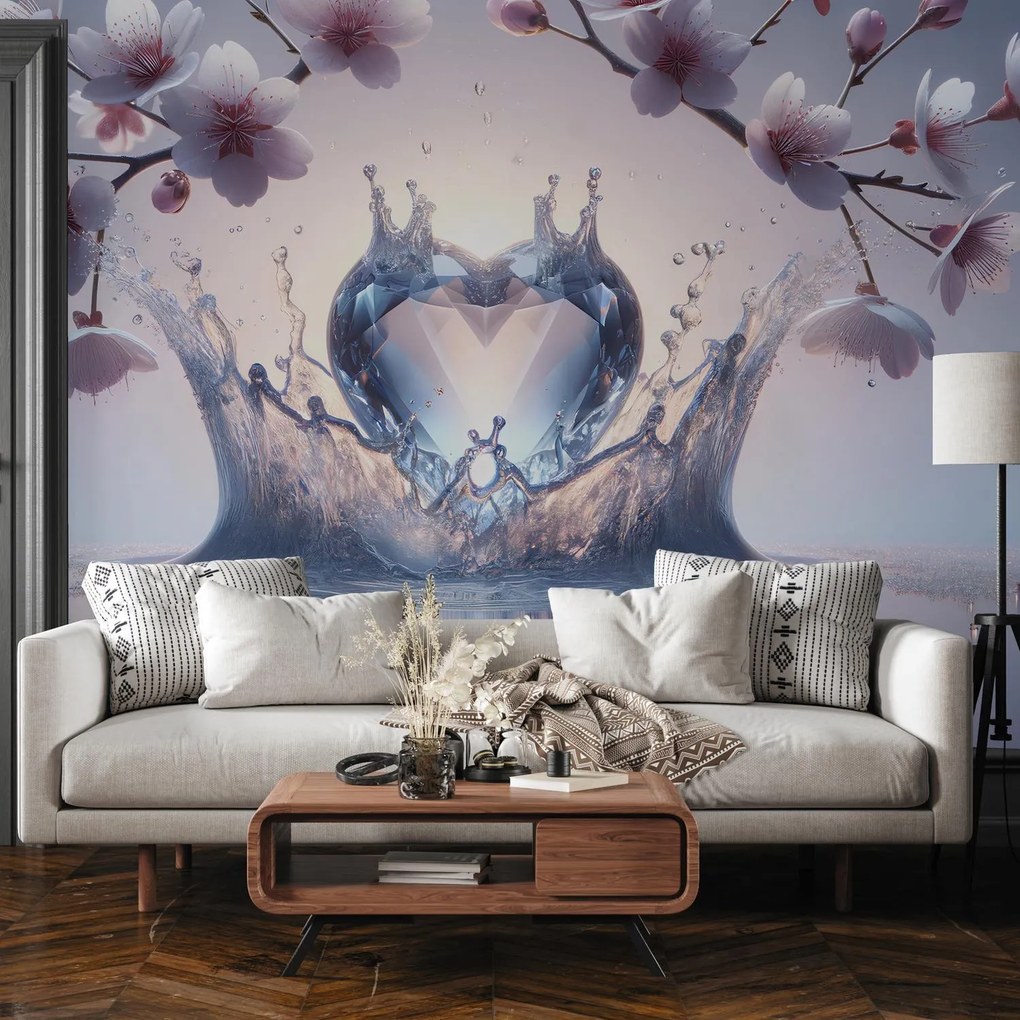 Fototapeta - Diamantové srdce (245x170 cm)