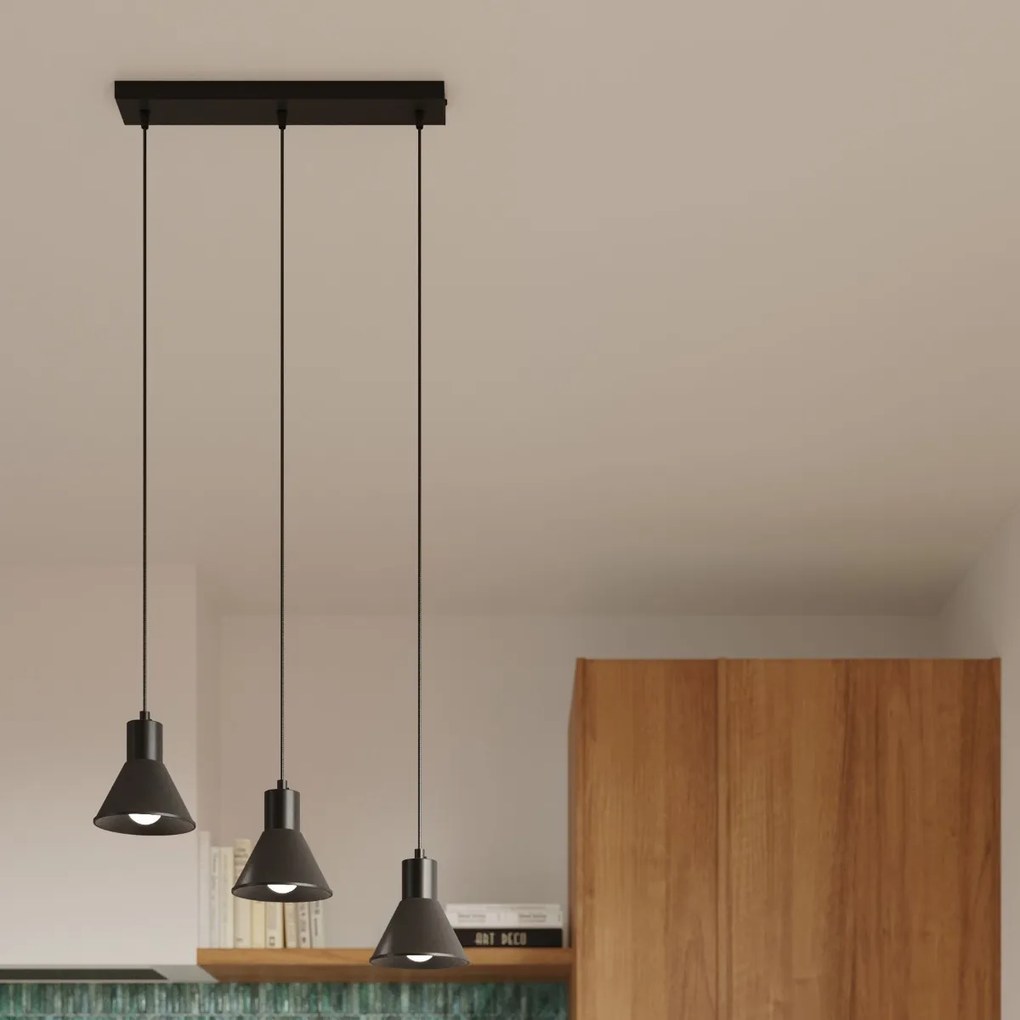 Sollux Lighting Závěsné svítidlo TALEJA 3 černé E27