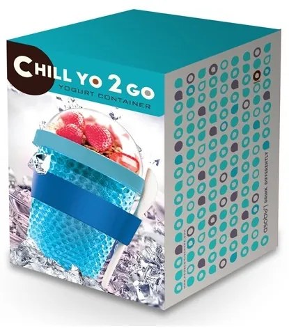 ASOBU multifunkční chladící svačinový kelímek CY2GO modrý 386ml