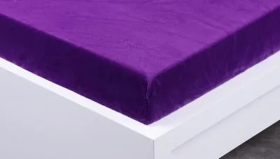 XPOSE ® Prostěradlo mikroplyš Exclusive dvoulůžko - tmavě fialová 140x200 cm
