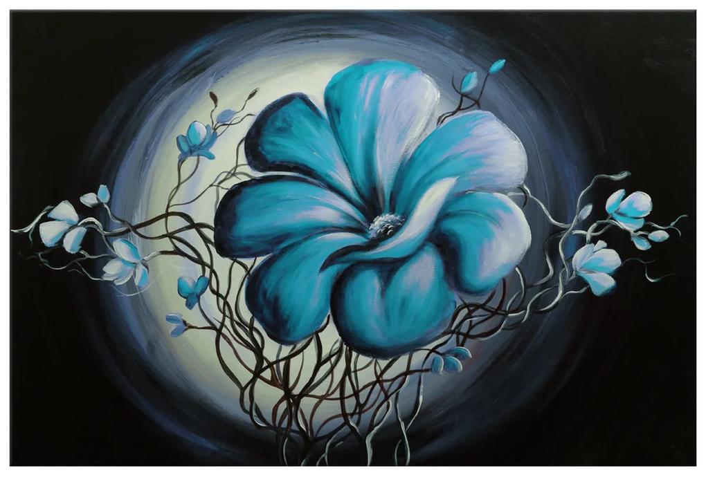 Gario Ručně malovaný obraz Modrá živá krása Rozměry: 100 x 70 cm