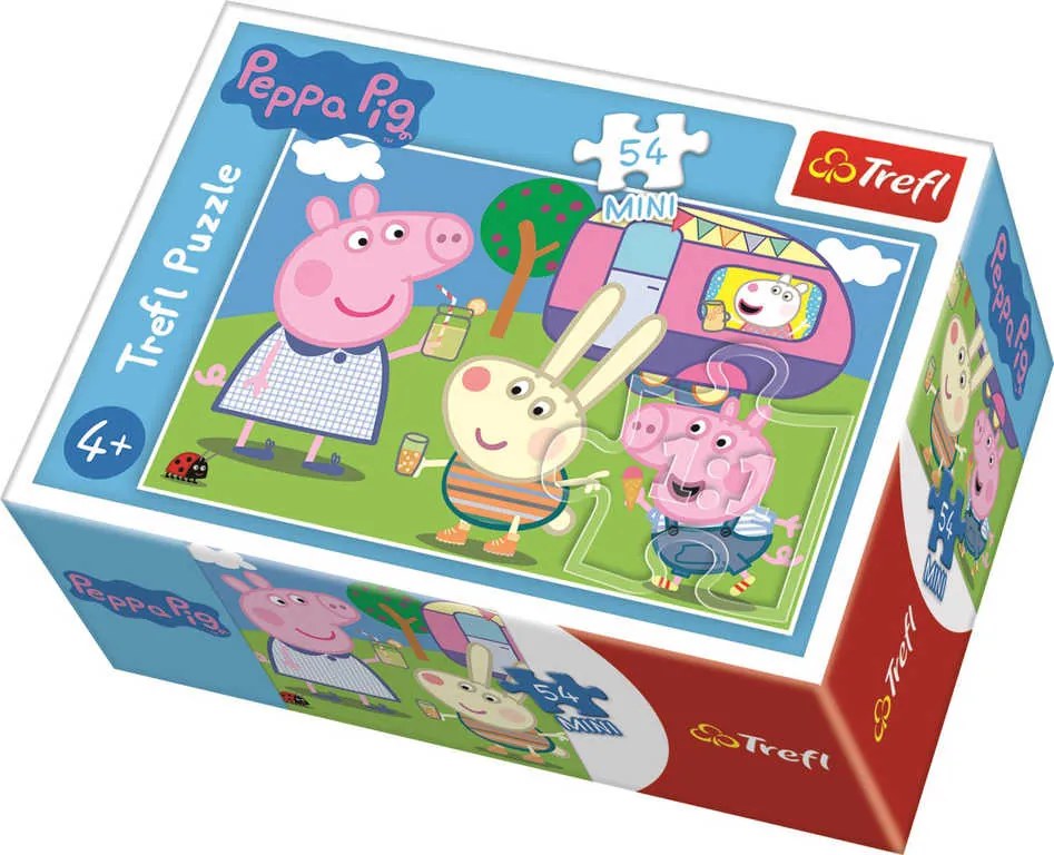 TREFL PUZZLE Prasátko Peppa Pig U rybníka mini 20x13cm 54 dílků 4 druhy tr154169
